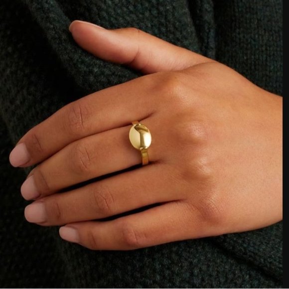 Gorjana | Jewelry | Gorjana Ring 8k Gold Plated Lou Tag Ring New | Poshmark